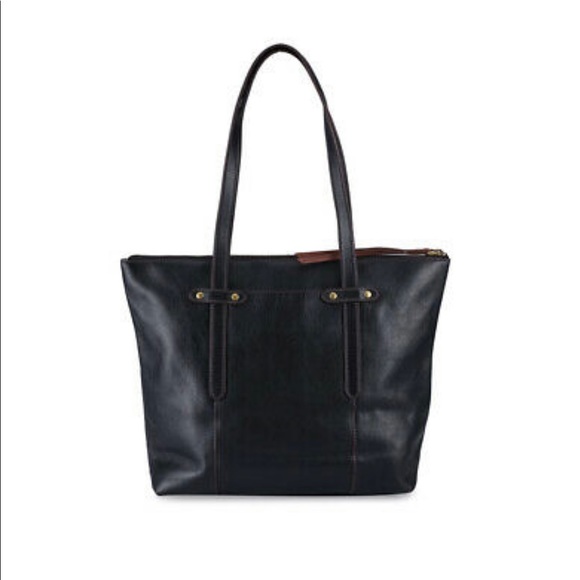 Fossil | Bags | Fossil Felicity Black Leather Tote | Poshmark